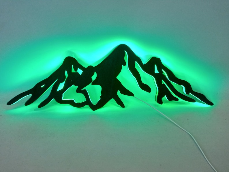 Mountain Wall Art Light Up Mountain Night Light Led - Etsy