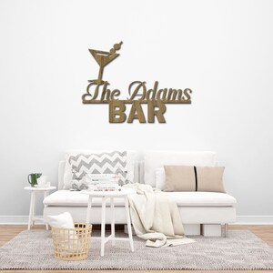 Custom Bar Sign for Home Bar, Bar Name Sign, Personalized Bar Sign ...