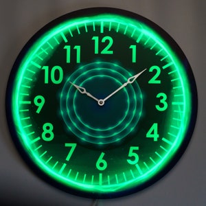 Led Wall Clock, Wall Light up Clock,lighted Clock,neon Wall Clock ...