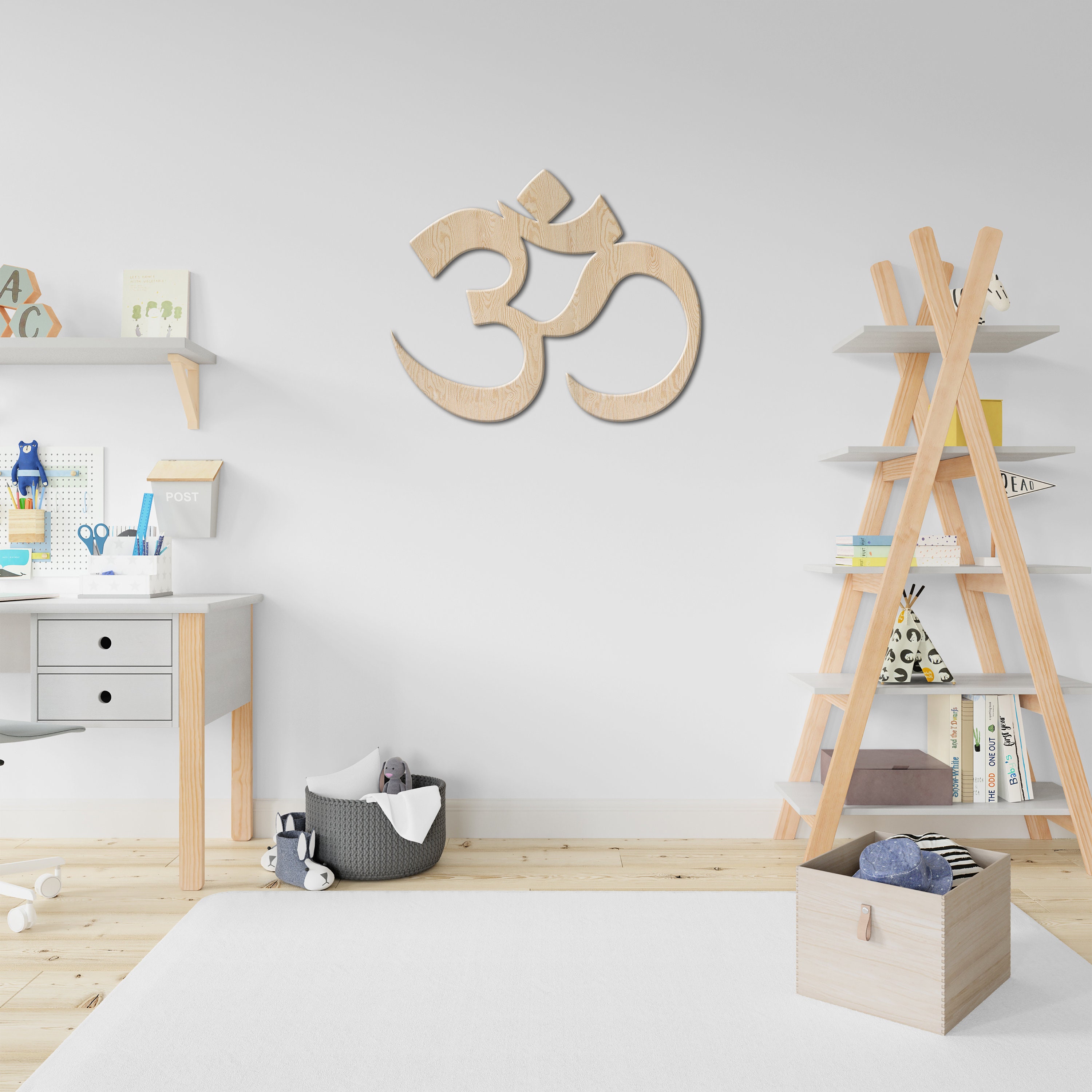 Om Wall Art, Om Wall Hanging, Ohm Wall Decor, Wood Om Symbol, Om Wall ...