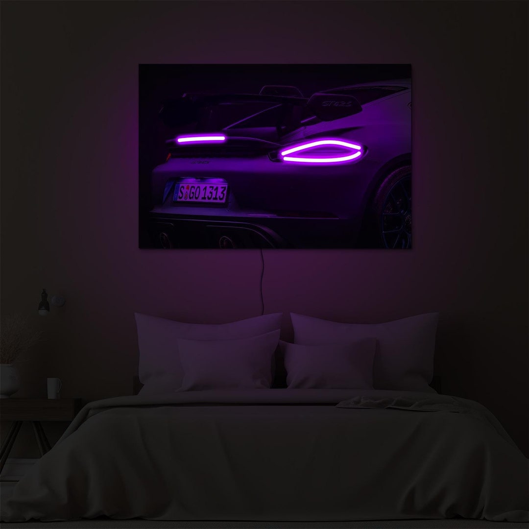 Car Neon Sign, Car Led Sign, Car Print Neon, Car Artwork, Garage Neon ...