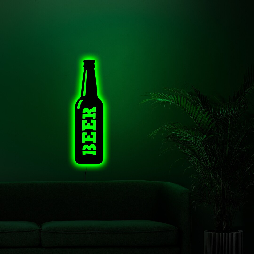 Custom Beer Sign Lighted, Beer Neon Sign, Beer Neon Lights, Gift for ...