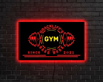Gym Light up Sign - Etsy