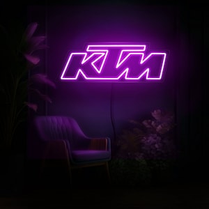 KTM Neon Sign, KTM Led Sign, KTM Logo, Ktm Motorcycle Sign, Ktm Gift ...