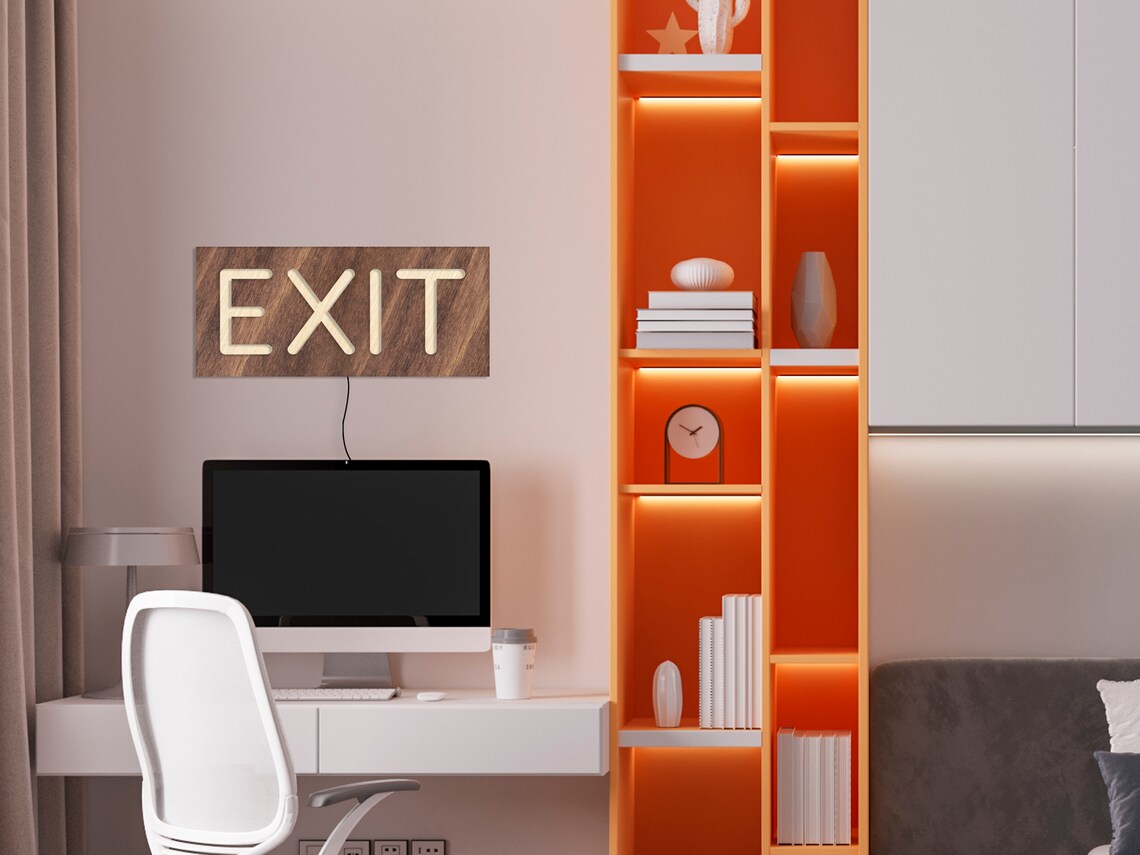 Exit Sign Light Exit Wall Sign Exit Sign Exit Light Exit - Etsy