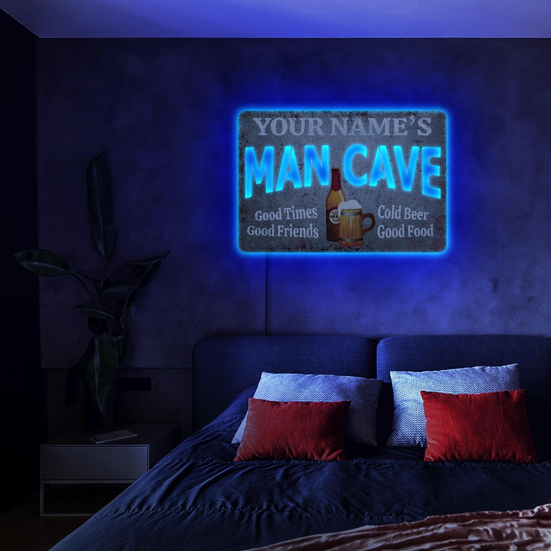 Man Cave Neon Sign, Custom Man Cave Sign, Man Cave Led Sign ...