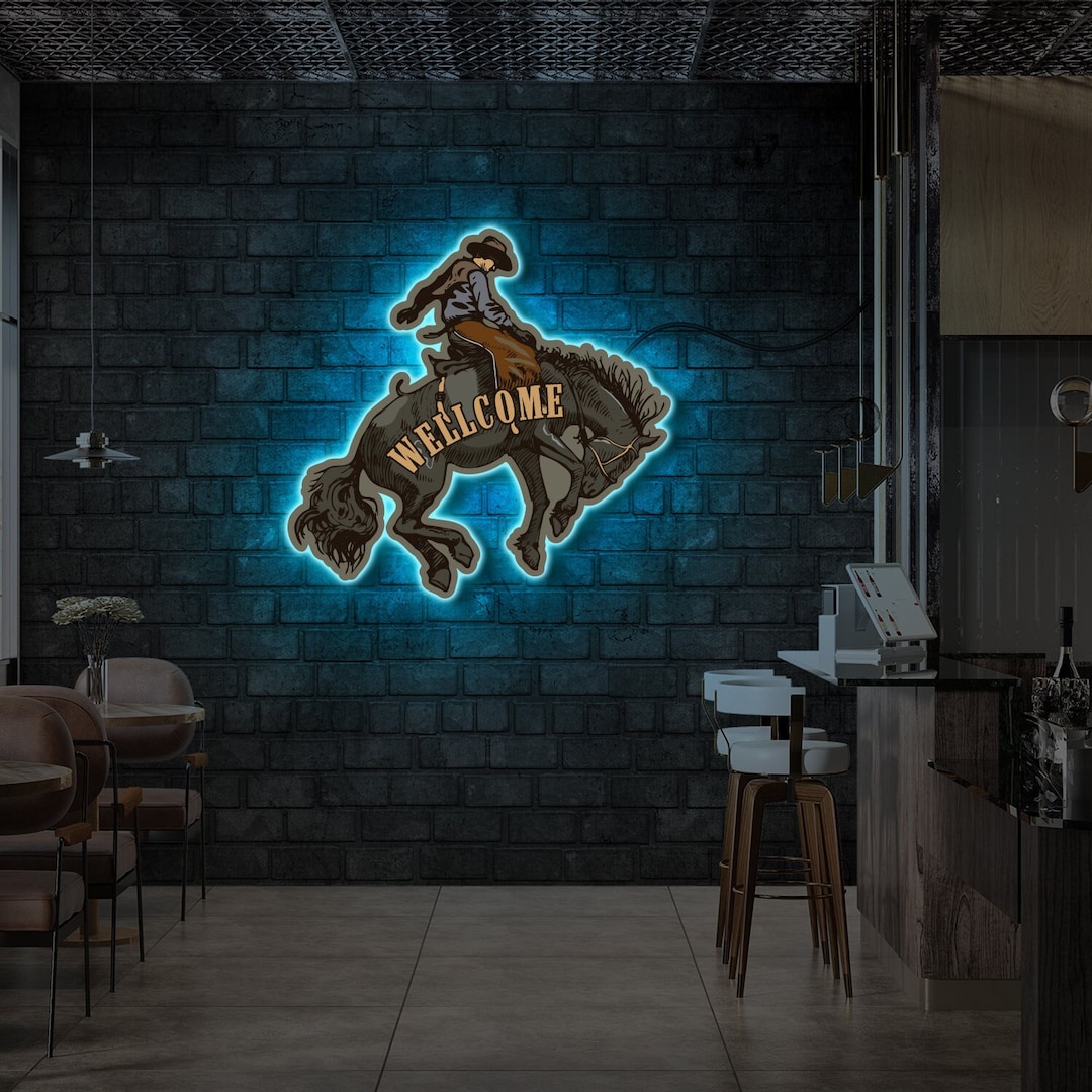 Cowboy Neon Sign, Cowboy Neon Light, Cowboy Led Sign, Cowboy Bar Sign ...