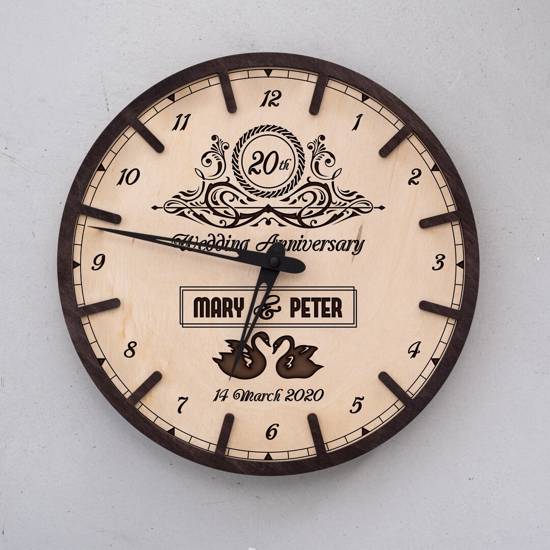 Custom Anniversary Clocks, Personalized Clock, Wedding Anniversary Gift ...