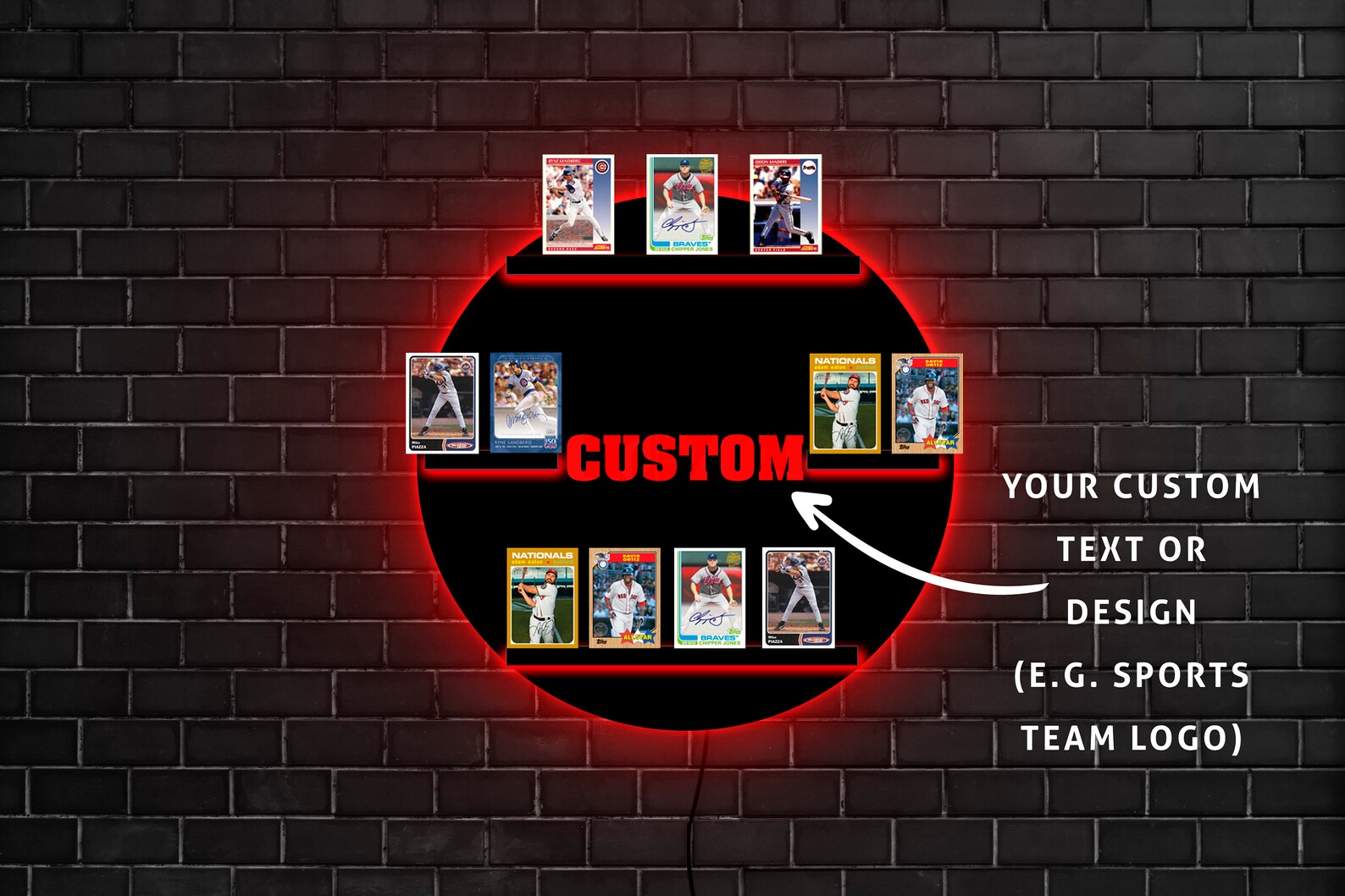 Sports Card Display Wall Shelf,card Led Display Stand,display Shelf ...