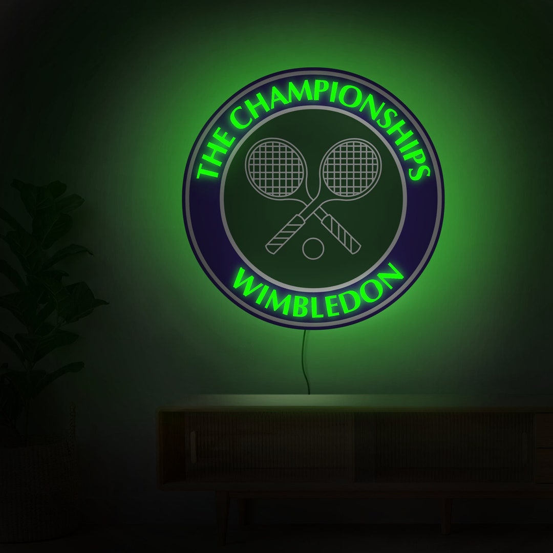 Wimbledon Neon Sign, Wimbledon Led Sign, Wimbledon Logo, Tennis Neon ...