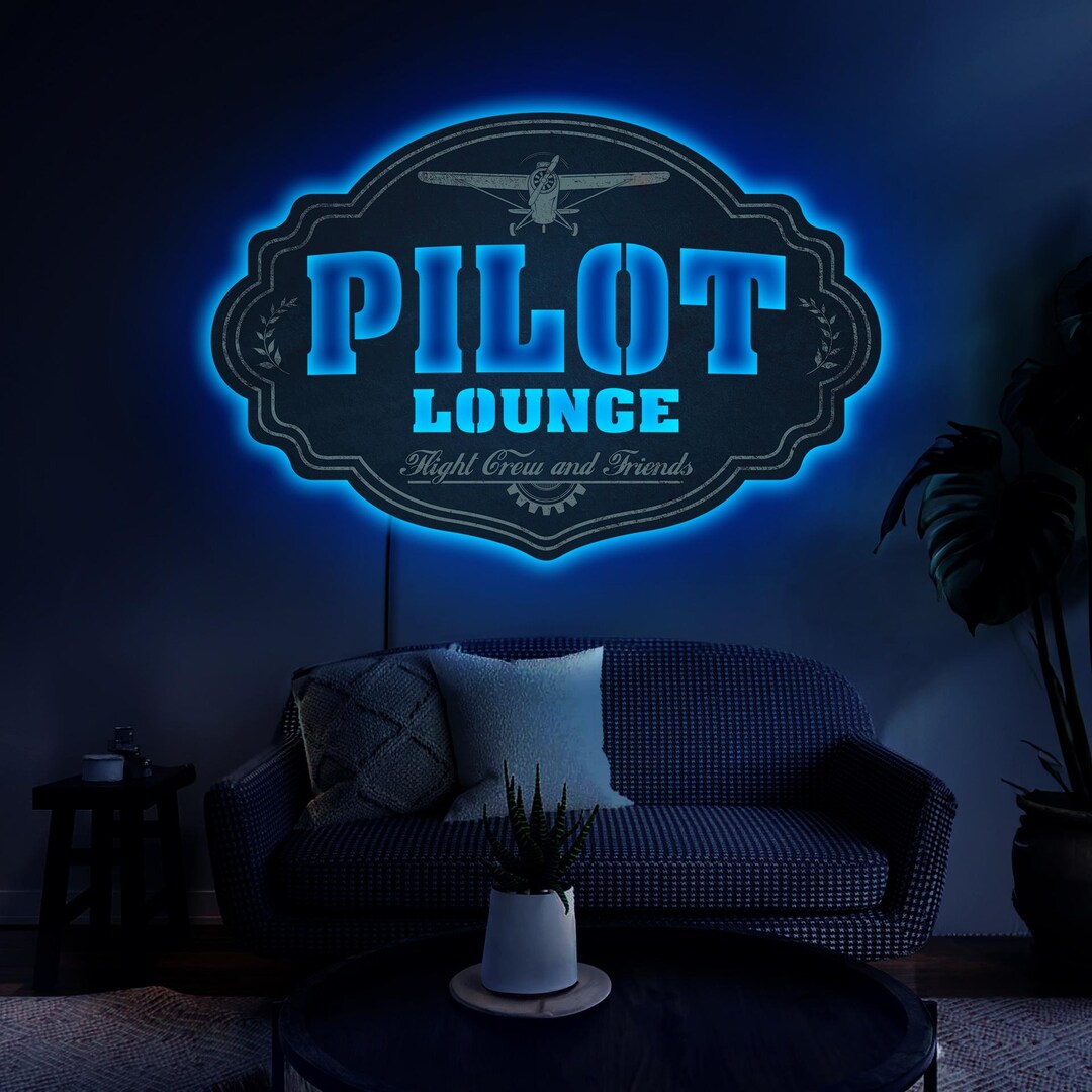Aircraft Led Sign, Aircraft Neon Sign, Pilot Wall Decor, Airforce Led ...