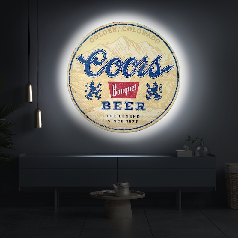 Coors Banquet Neon Sign, Coors Banquet Logo, Coors Banquet Label, Coors ...