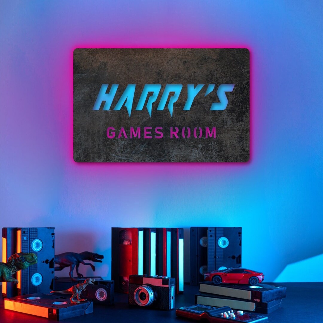 Gamer Neon Sign, Gamer Name Sign, Gamer Room Neon Sign, Gamertag Light ...