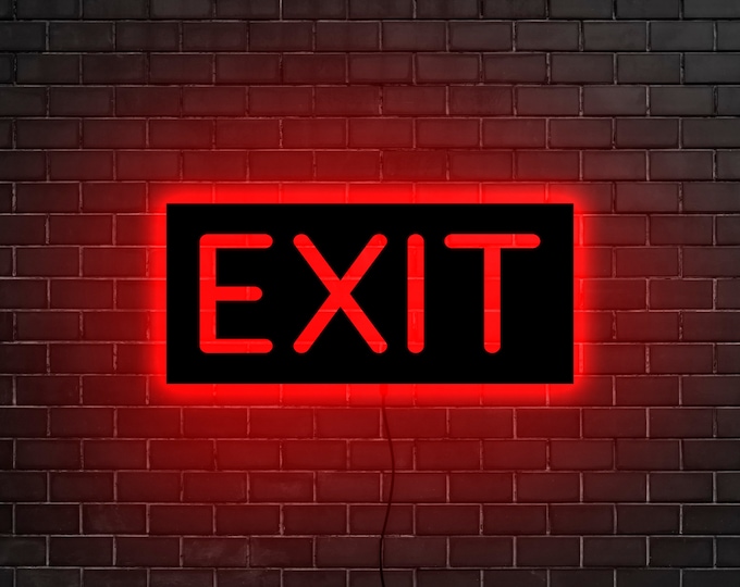 Antique Glass Triangle Exit Sign - Etsy