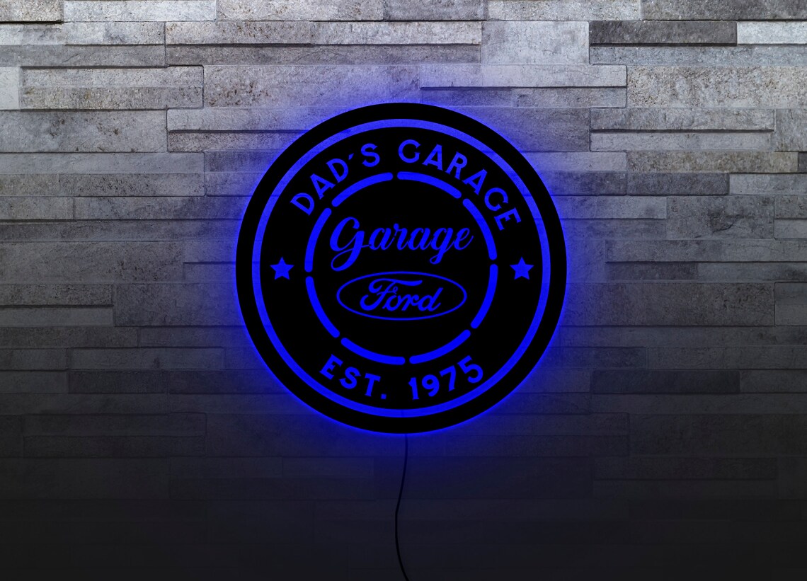 Custom Garage Led Sign Garage Neon Sign Dad's Garage Led - Etsy