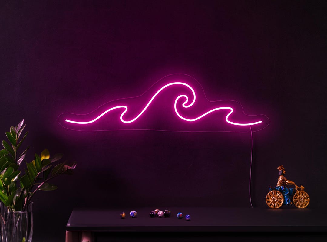Wave Neon Sign, Ocean Neon Sign, Water Neon Sign, Wave Led Sign, Sea ...