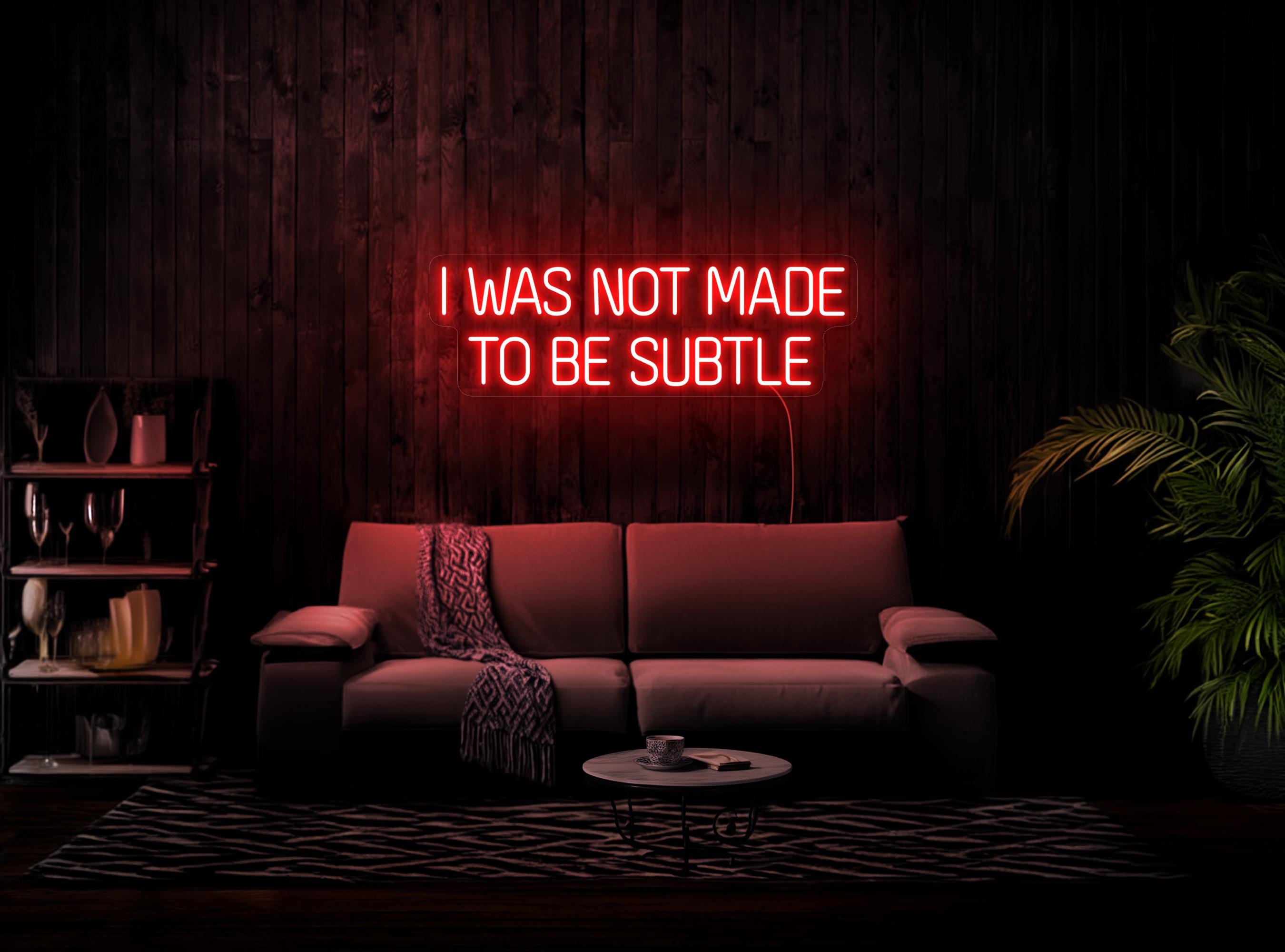 I Was Not Made to Be Subtle Neon Sign, Feminist Neon Sign, Girls Power ...
