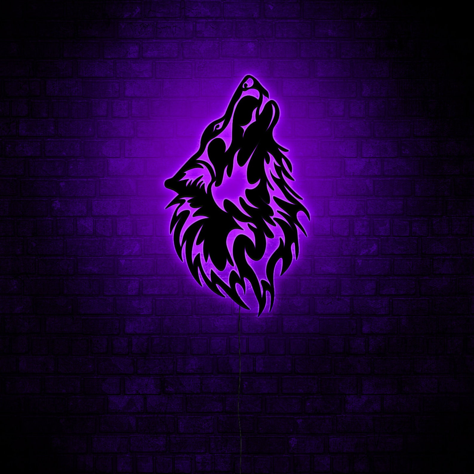 Wolf Neon Sign, Wolf Led Sign, Wolf Led Light, Wolf Wood Sign, Wolf ...