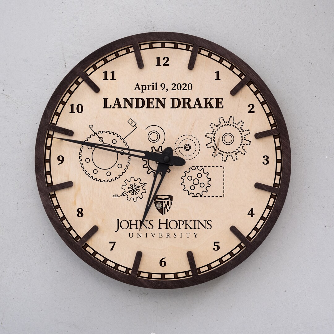 Engineer Clock, Personalized Clock, Doctoral Graduation Gift, Engineer ...