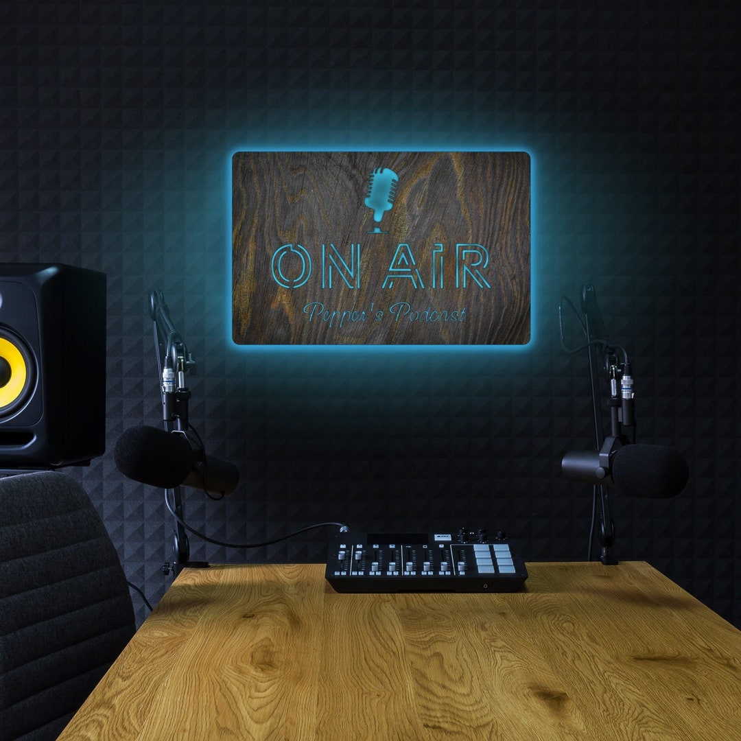Podcast Neon Sign, Podcast Lighting, on Air Neon Sign, Recording Led ...