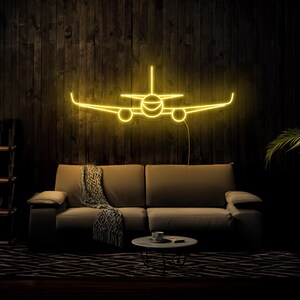 Airplane Neon Sign, Aviation Neon Sign, Aircraft Led Sign, Gift for ...