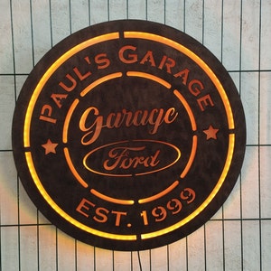 Custom Garage Led Sign, Garage Neon Sign, Dad's Garage Led Sign, Garage ...