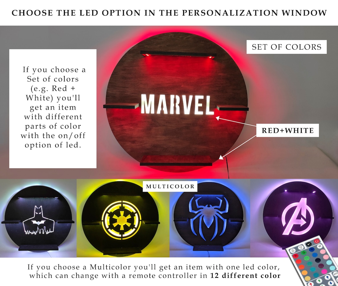 Sports Card Display Wall Shelfcard Led Display Standdisplay | Etsy