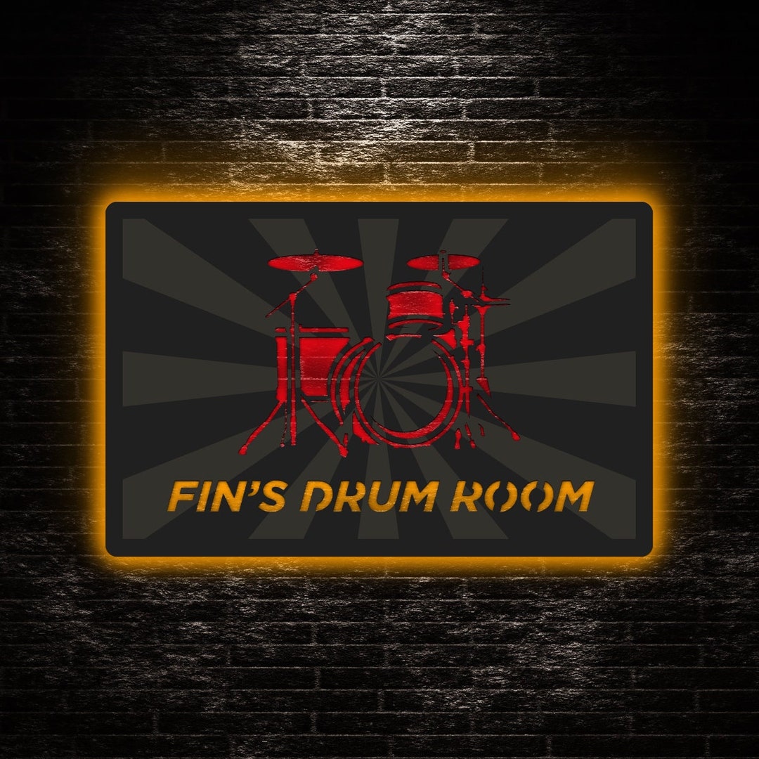 Drum Room Neon Sign Drum Kit Neon Sign Drum Led Sign Drum - Etsy