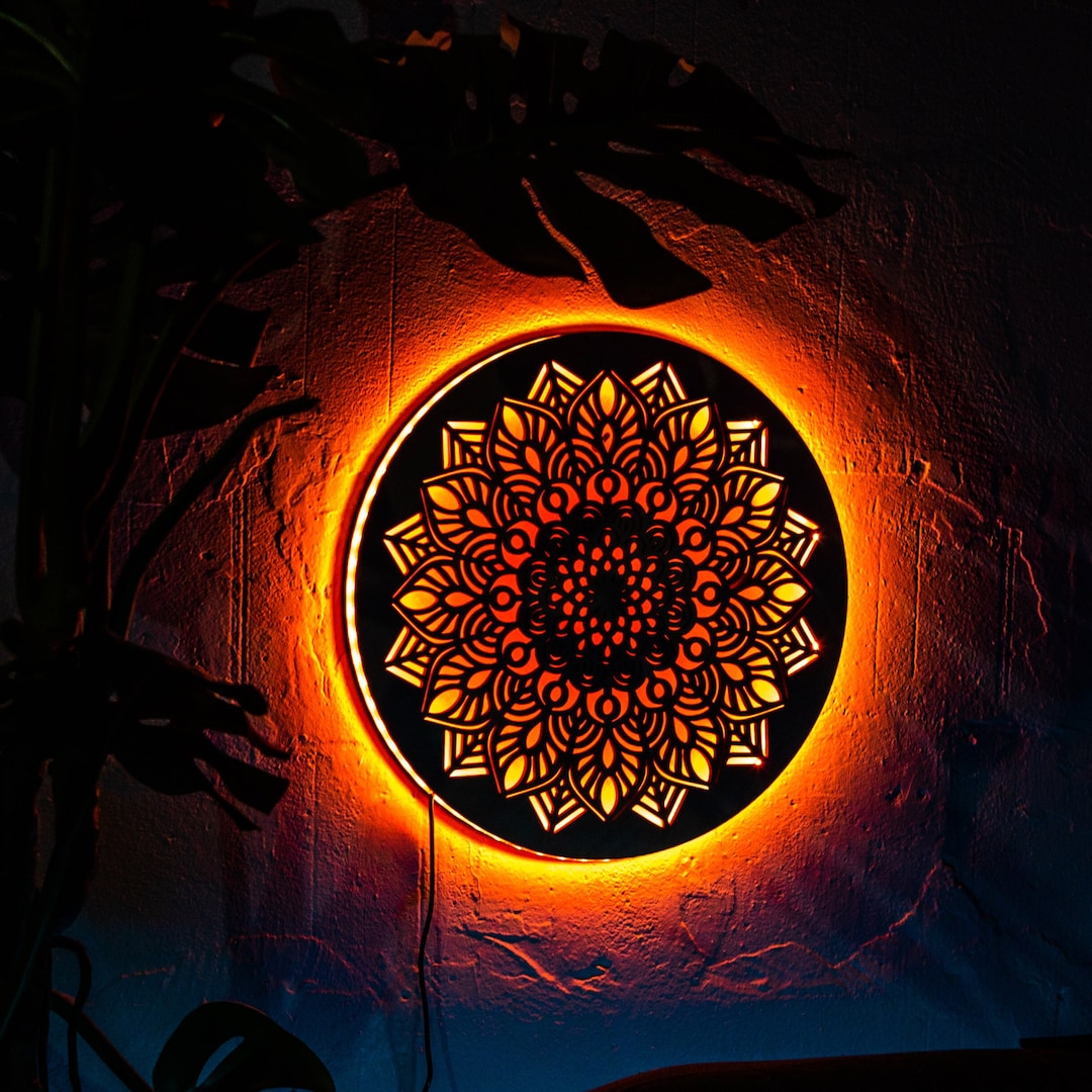 Mandala Led Wall Art, Mandala Light up Wall Art, Mandala Neon Sign ...
