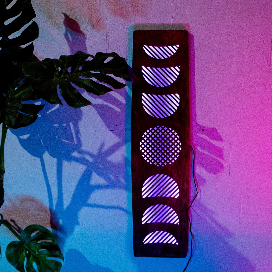 Moon Phases Lamp, Moon Neon Light, Moon Phases Light, Moon Night Light ...