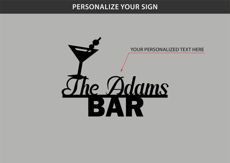Custom Bar Sign for Home Bar Bar Name Sign Personalized Bar - Etsy