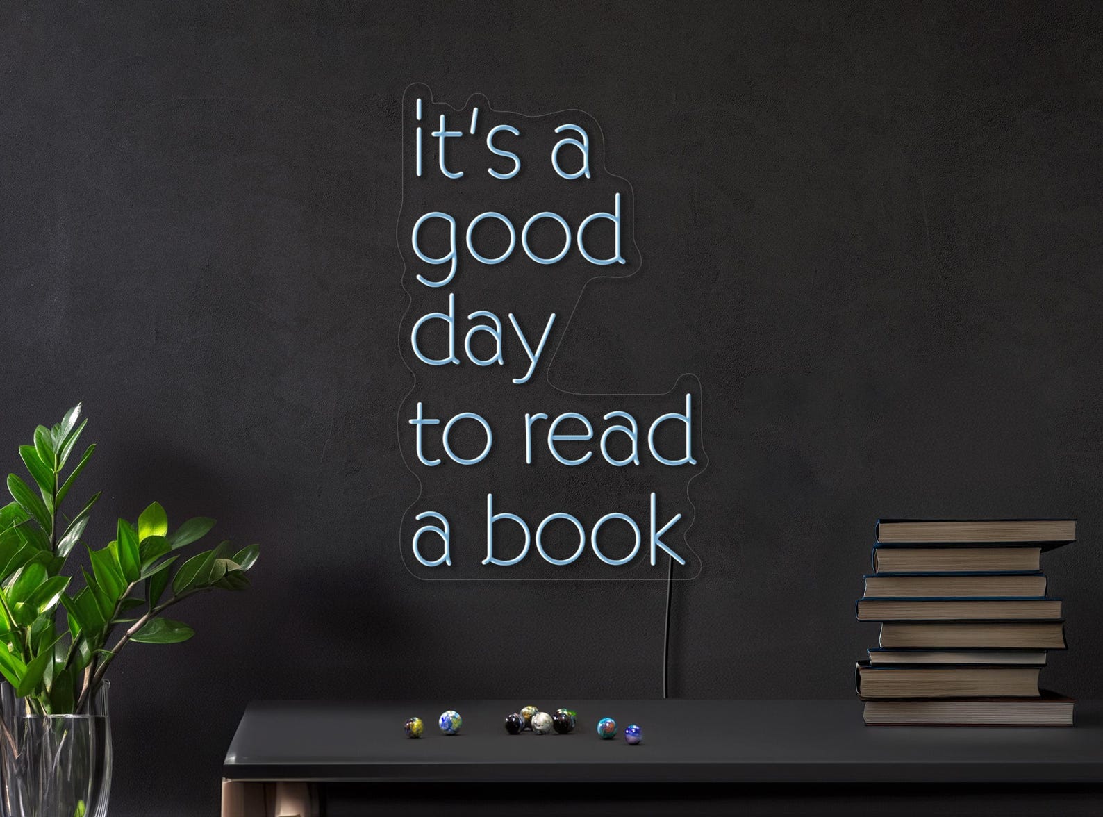 It's a Good Day to Read a Book Neon Sign, Reading Neon Sign, Bookish ...
