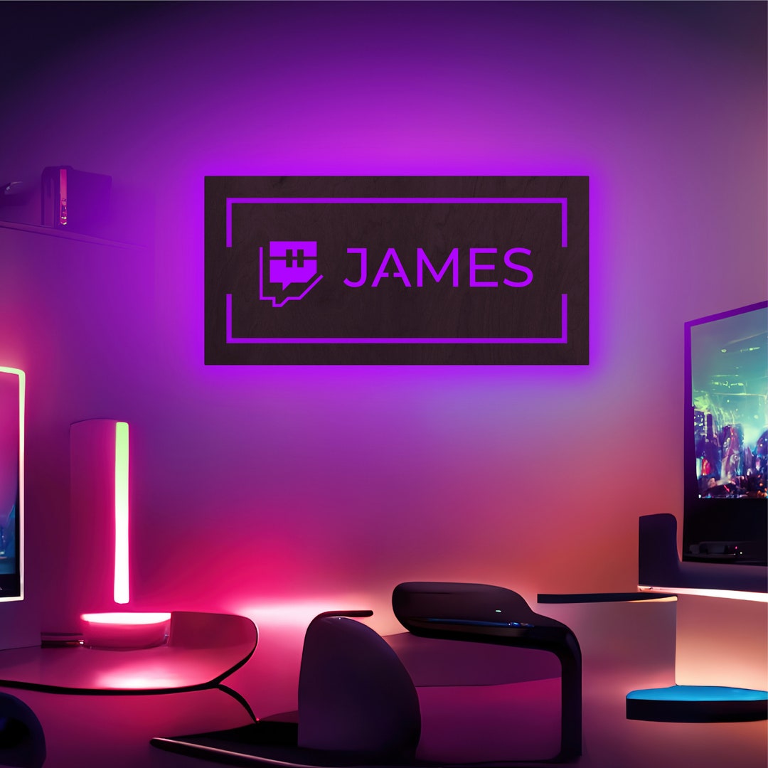 Custom Gamer Tag Light, Name Wall Tag Light Up, Game Neon Sign, Gamer ...