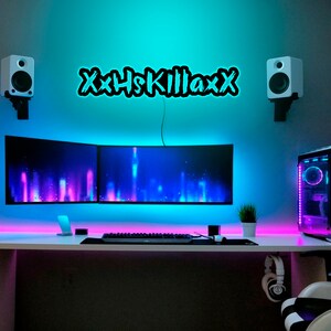 Gamer Tag Led Sign Gamer Tag Neon Sign Gamer Tag Light Sign - Etsy