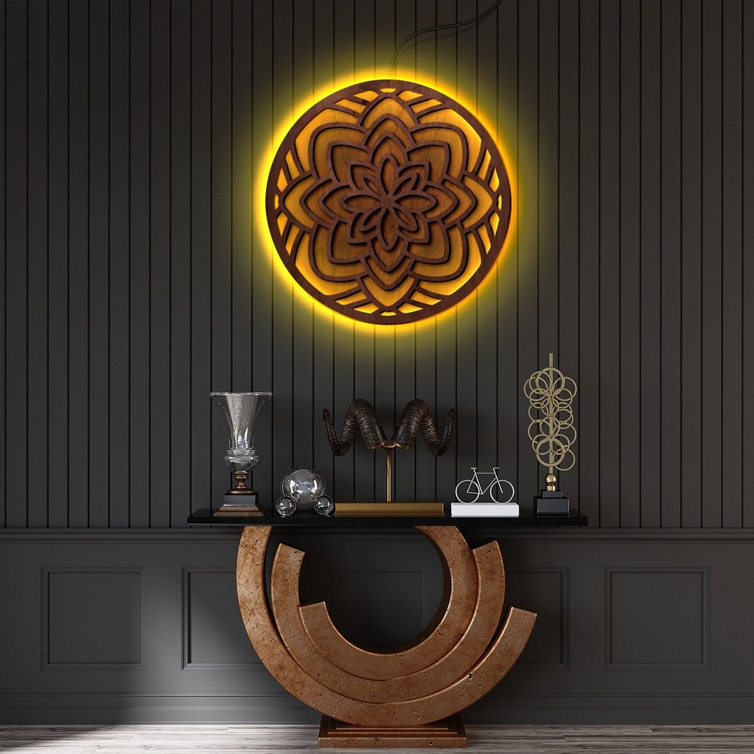 Mandala Led, Lotus Neon Sign, Mandala Wall Art Led, Mandala Wall Art ...