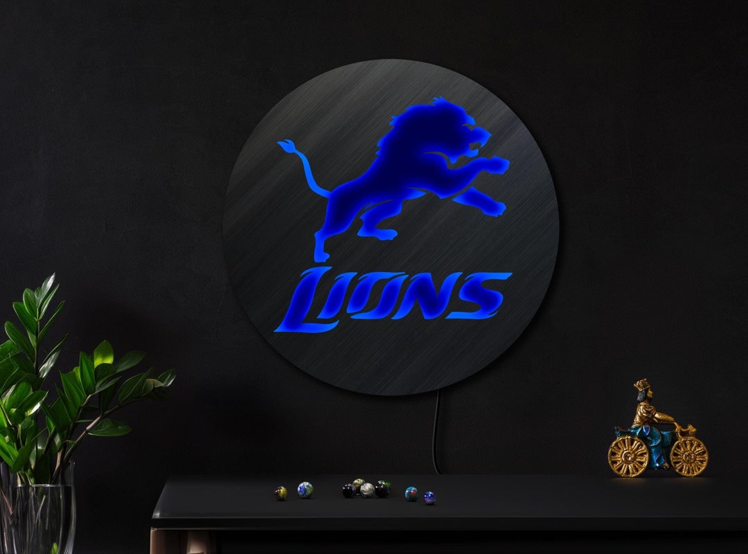 Detroit Lions Neon Sign, Detroit Lions Logo, Detroit Lions Led Sign ...