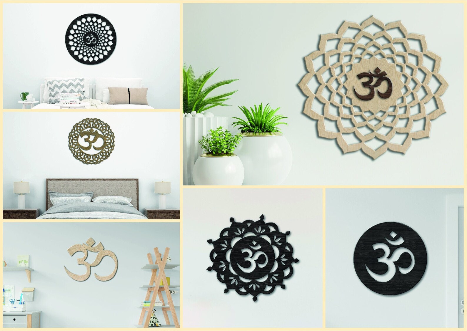 Om Wall Art, Om Wall Hanging, Ohm Wall Decor, Wood Om Symbol, Om Wall ...