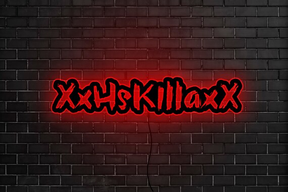 Gamer Tag Led Sign Gamer Tag Neon Sign Gamer Tag Light Sign - Etsy