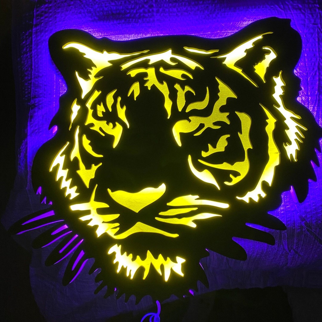 Tiger Head Neon Sign, Tiger Neon Sign, Tiger Led Sign, Tiger Wall Decor ...