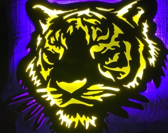 Tiger Head Neon Sign, Tiger Line Led Sign, Custom Tiger Wild Animal Led ...