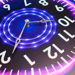 Led Wall Clock, Wall Light up Clock,lighted Clock,neon Wall Clock ...