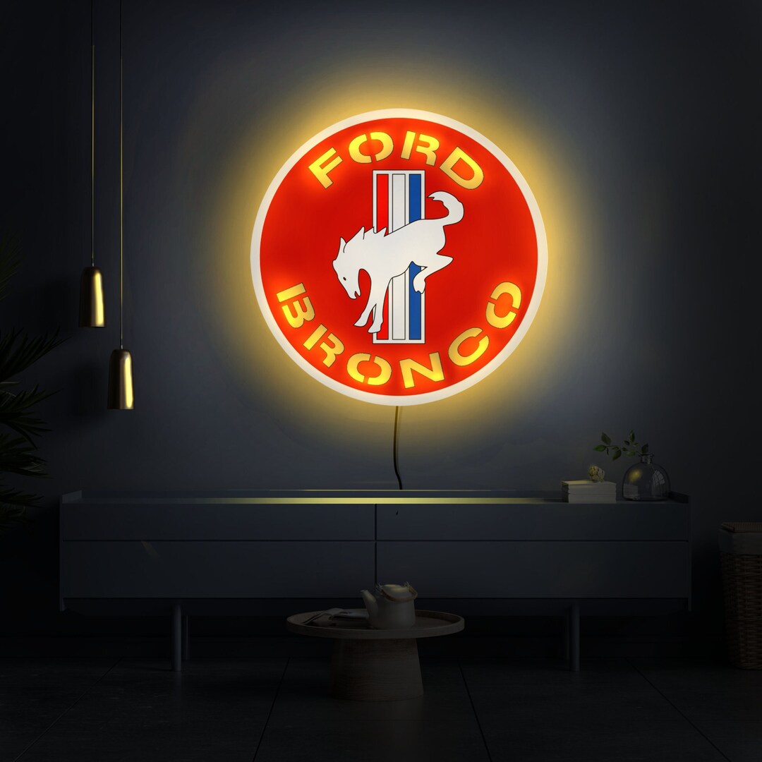 Ford Bronco Neon Sign, Ford Bronco Logo, Ford Bronco Led Sign, Ford ...