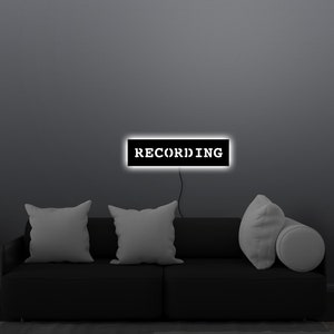 Recording Studio Light up Sign, Wall Mount Music Studio Light ...