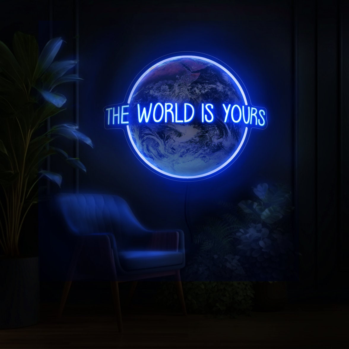 The World is Yours Neon Sign, the World is Yours Led Sign, Motivational ...