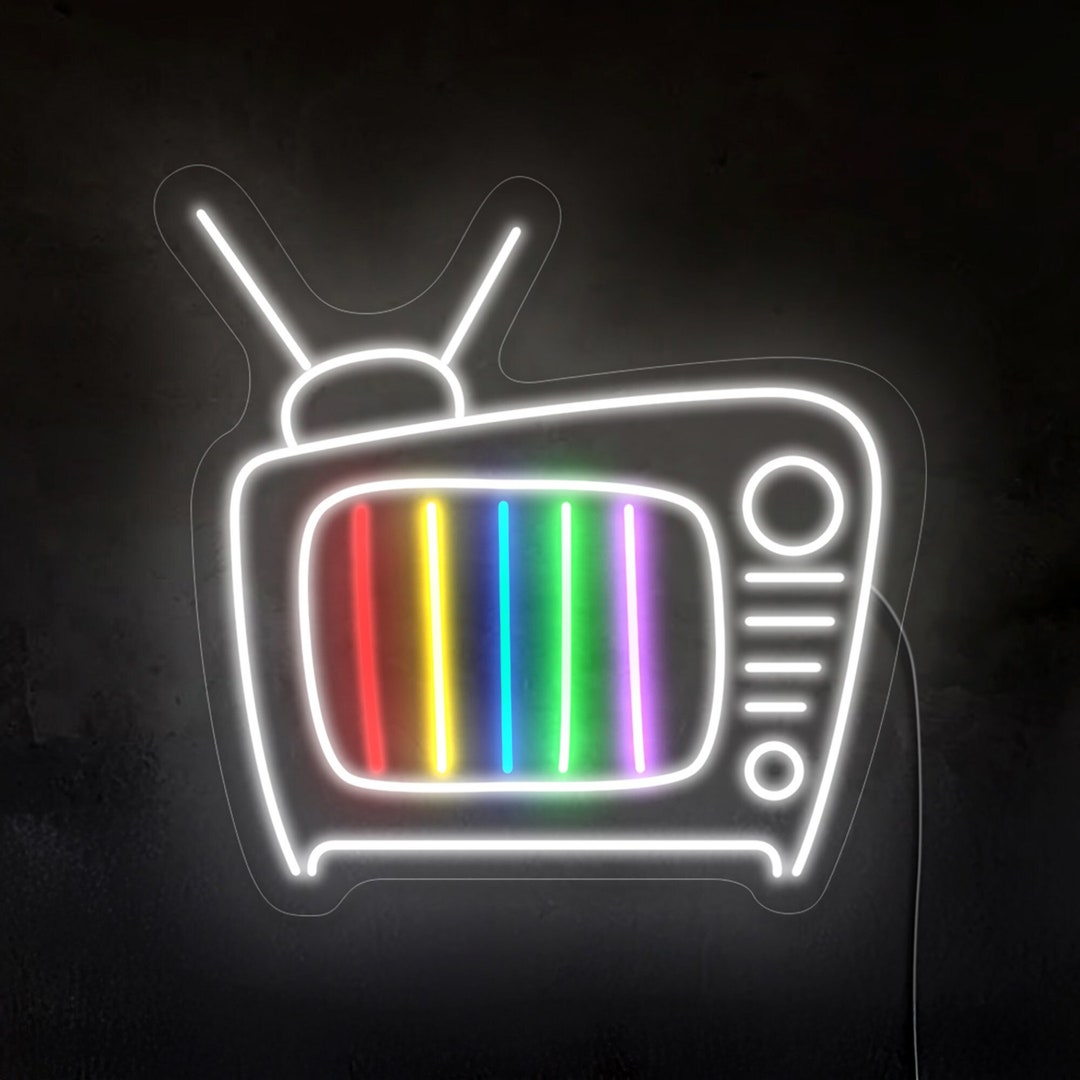 Retro TV Neon Sign, Vintage TV Led Sign, Television Neon Sign, TV Set ...