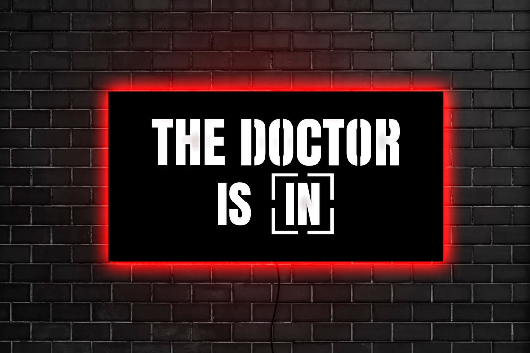 The Doctor is in Sign Led, Led Lighted Sign, Neon Led Sign, Doctor is ...