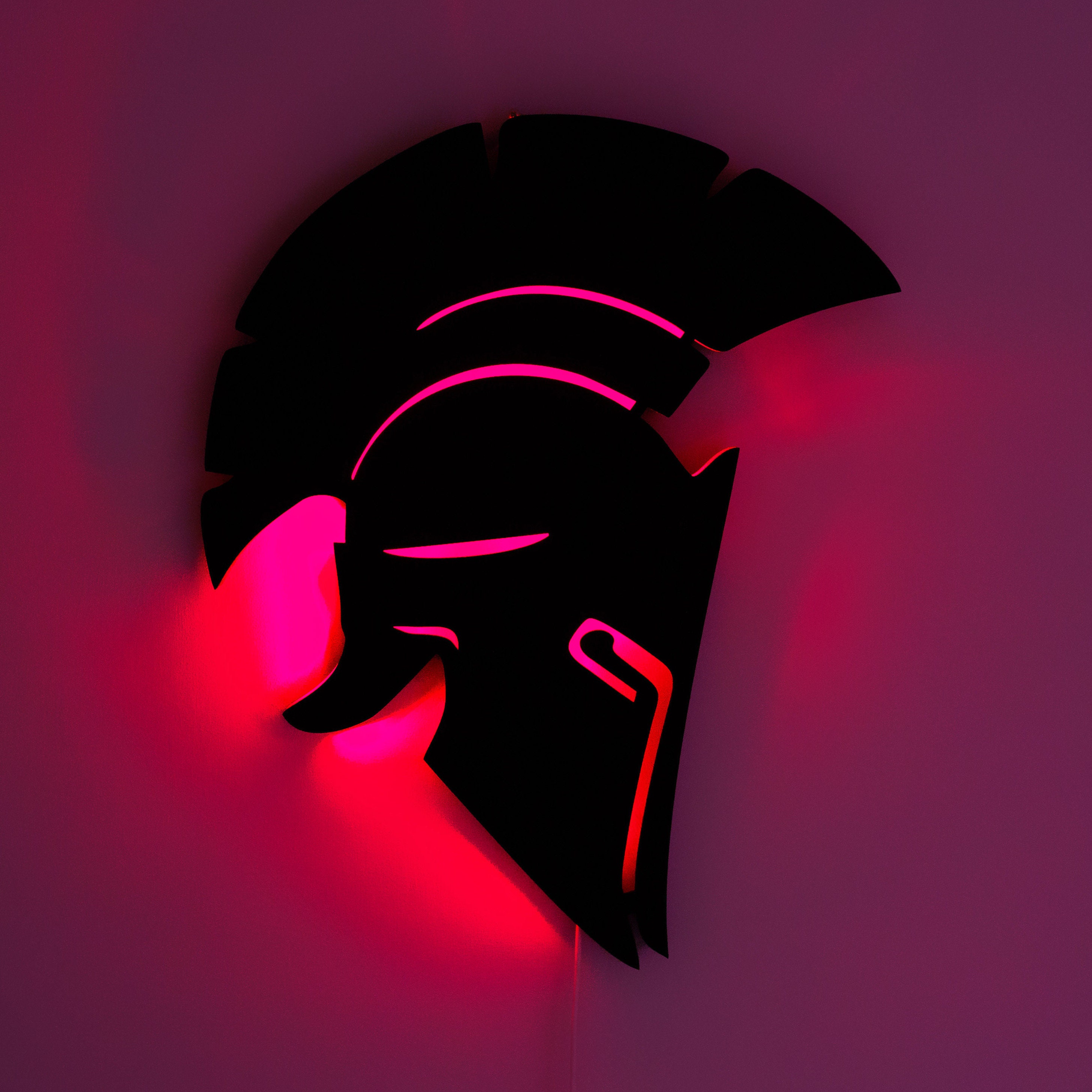 Spartan Neon Sign, Spartan Helmet Neon Sign, Spartan Led Sign, Spartan ...