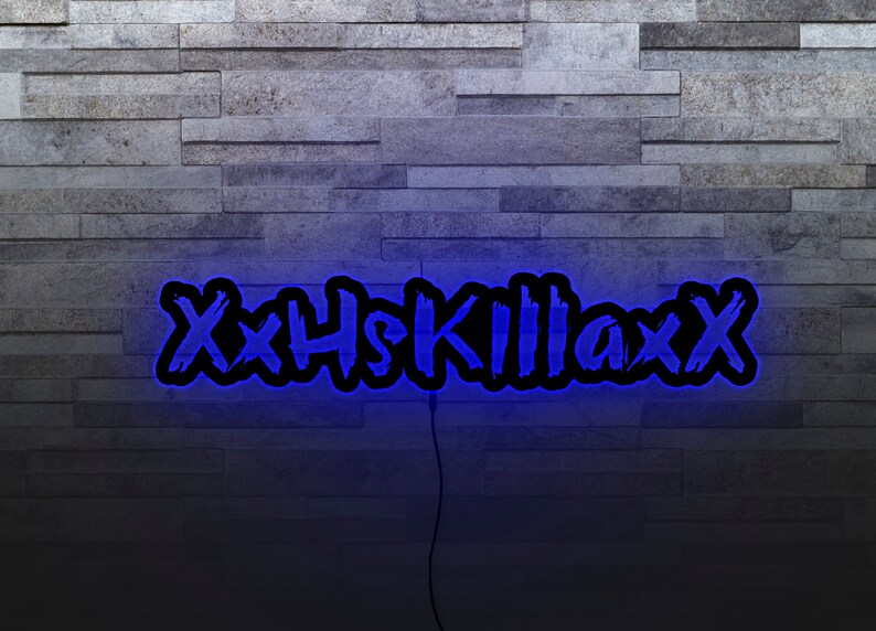 Gamer Tag Led Sign Gamer Tag Neon Sign Gamer Tag Light Sign - Etsy