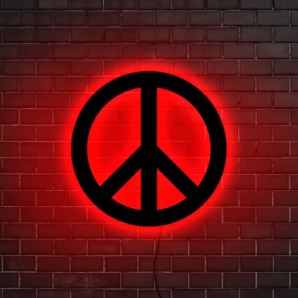 Lighted Peace Sign - Etsy