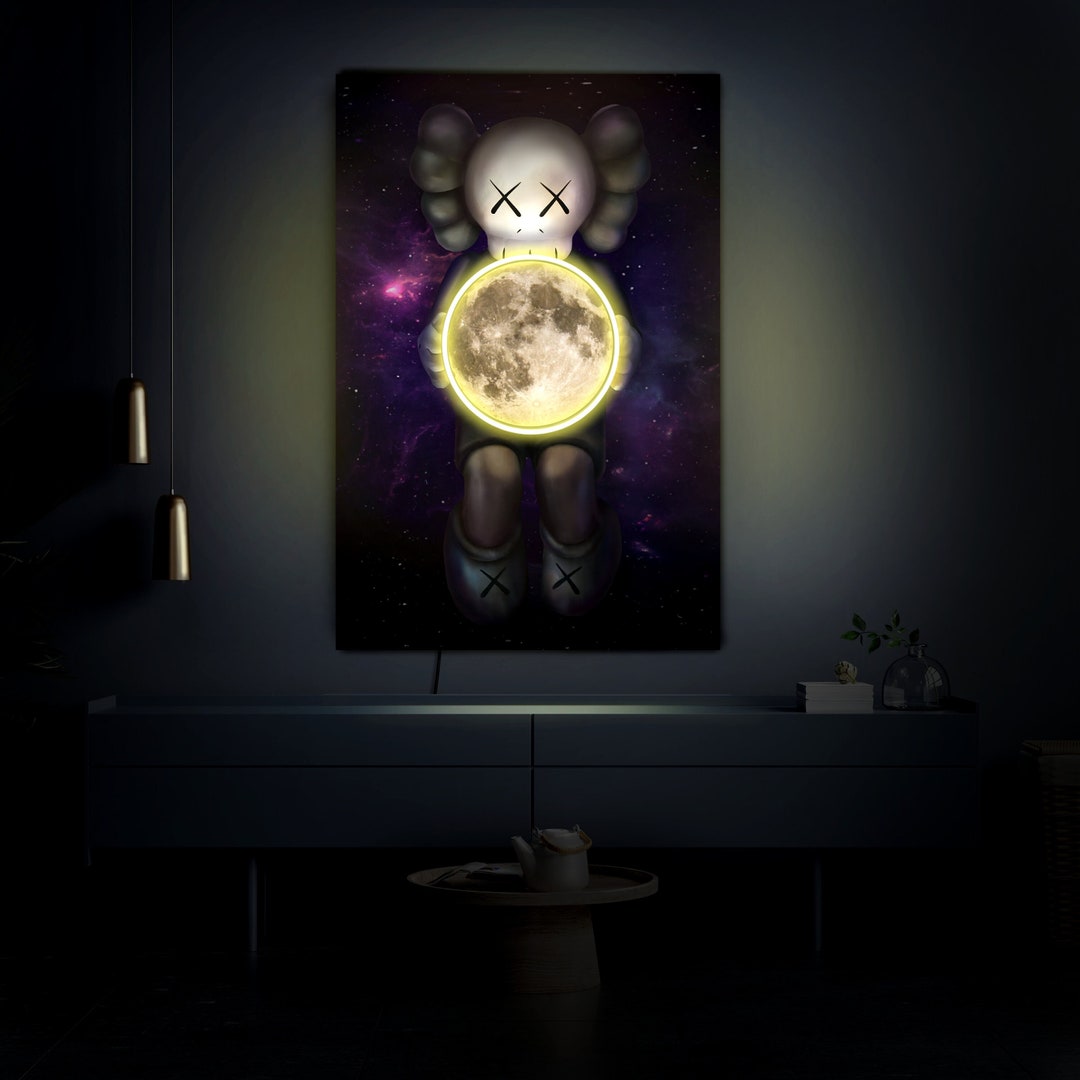 Kaws Neon Sign, Kaws Led Sign, Kaws Moon Sign, Kaws Lamp, Kaws Pop Art ...